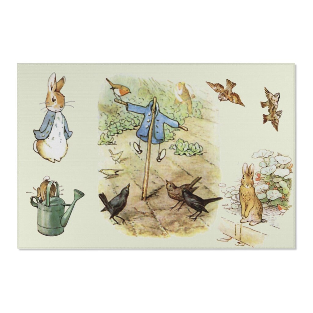 Peter Rabbit Rug Beatrix Potter Decor Rabbit Rug Peter - Etsy