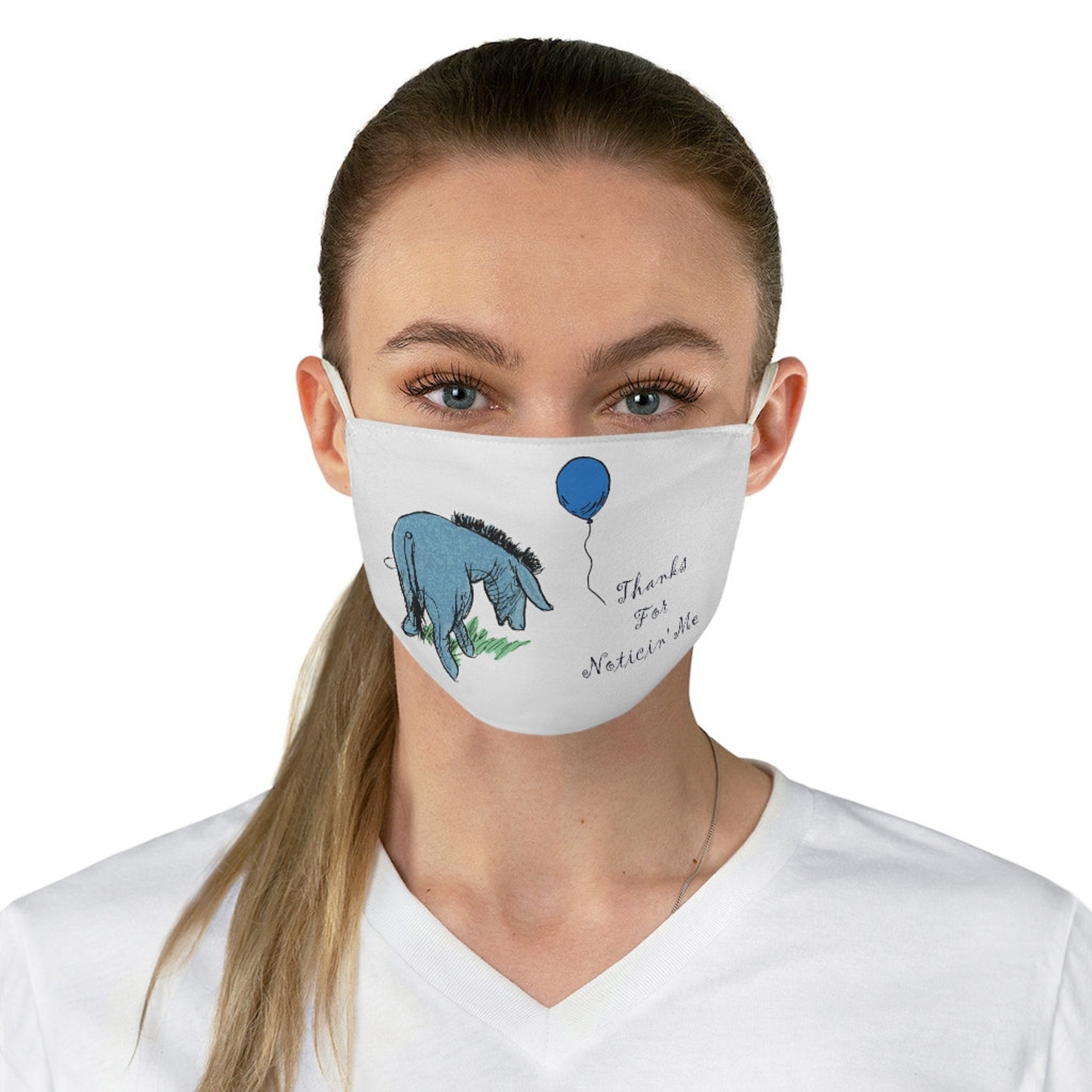 Eeyore Face Mask Eeyore Mask Thanks for Noticing Me Face - Etsy