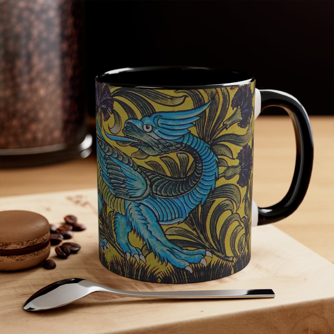 William De Morgan Dragon Accent Coffee Mug, 11oz - Etsy