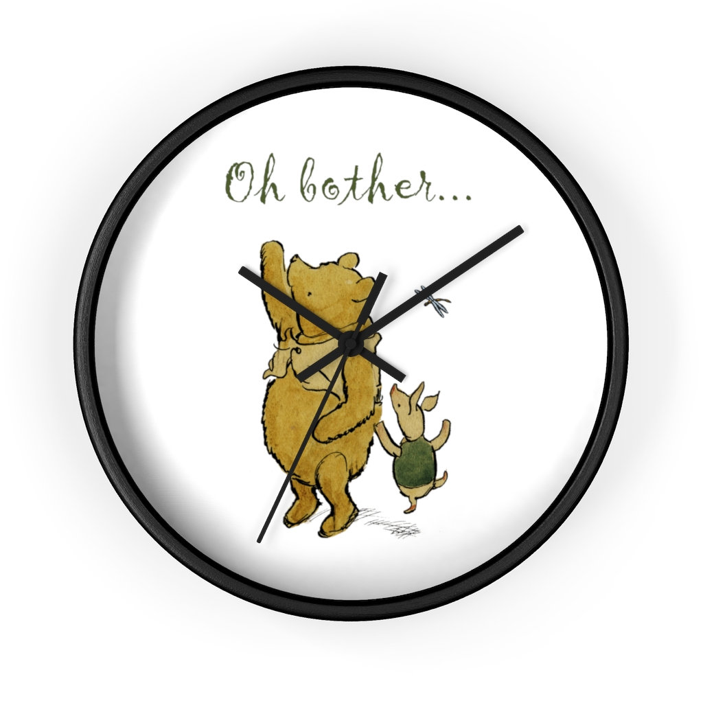 Pooh Clock Pooh Corner Gift Oh Bother Winnie the Pooh Wall - Etsy