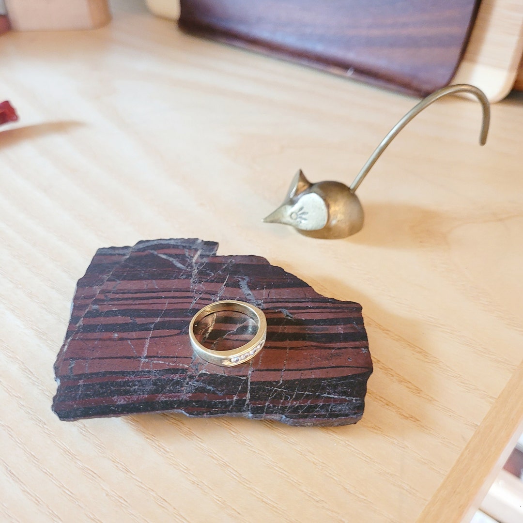 Polished Rock Slab, Banded Iron Formation, Hematitic Rock, Iron Rich ...