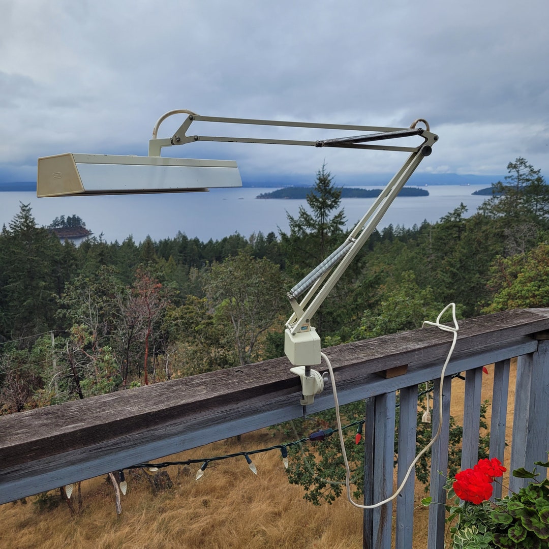 Luxo Fluorescent Desk Lamp, Vintage, Industrial, Drafting, Articulating ...