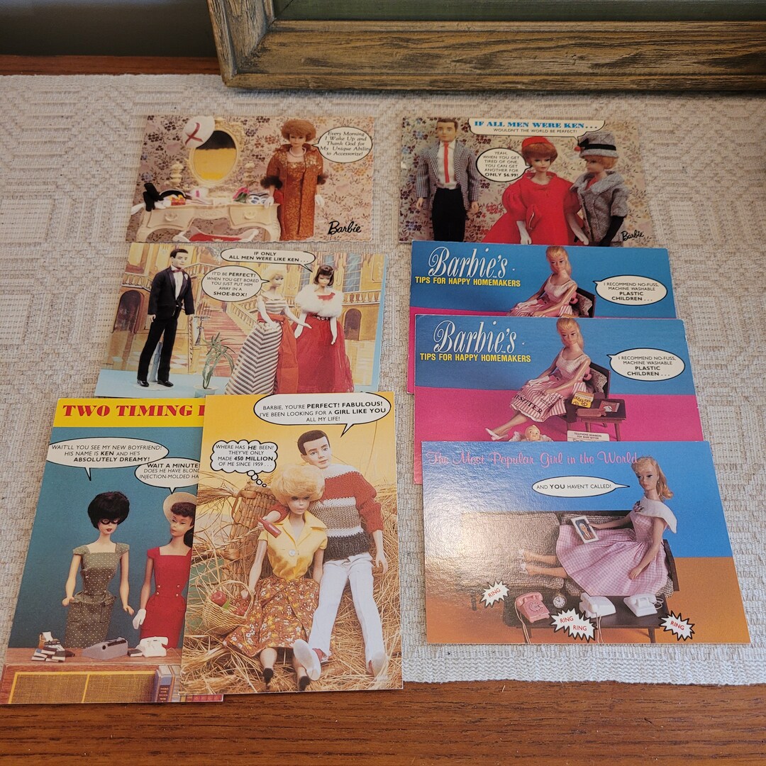Barbie Postcards Vintage Lot of 8 One Duplicate Postcards - Etsy