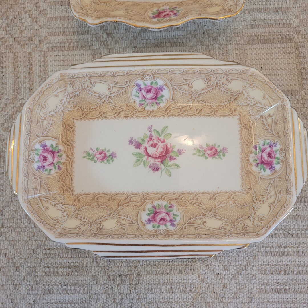 Royal Albert Devonshire Lace, 2 Pieces, Rectangular & Square, Condiment ...
