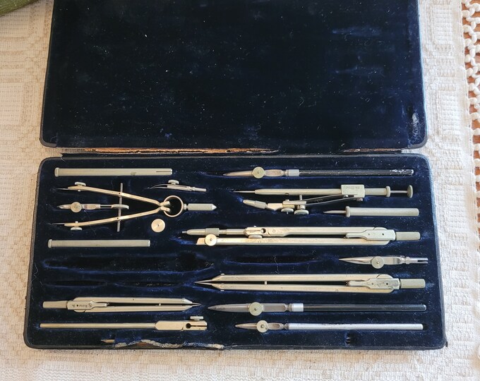 Mechanical Drafting Tool Set, Vintage, Architect Drawing, Engineering ...