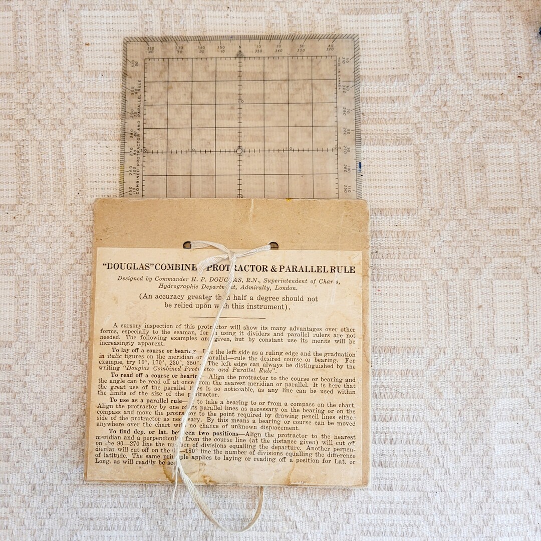 Douglas Combined Protractor & Parallel Rule Vintage Aviation - Etsy