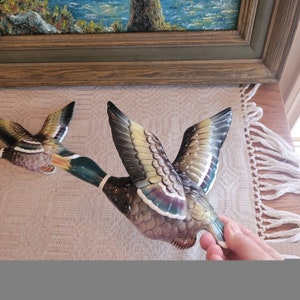 Ceramic Mallard Duck Wall Decor Set, Pair, Duck Decor, Vintage Duck ...