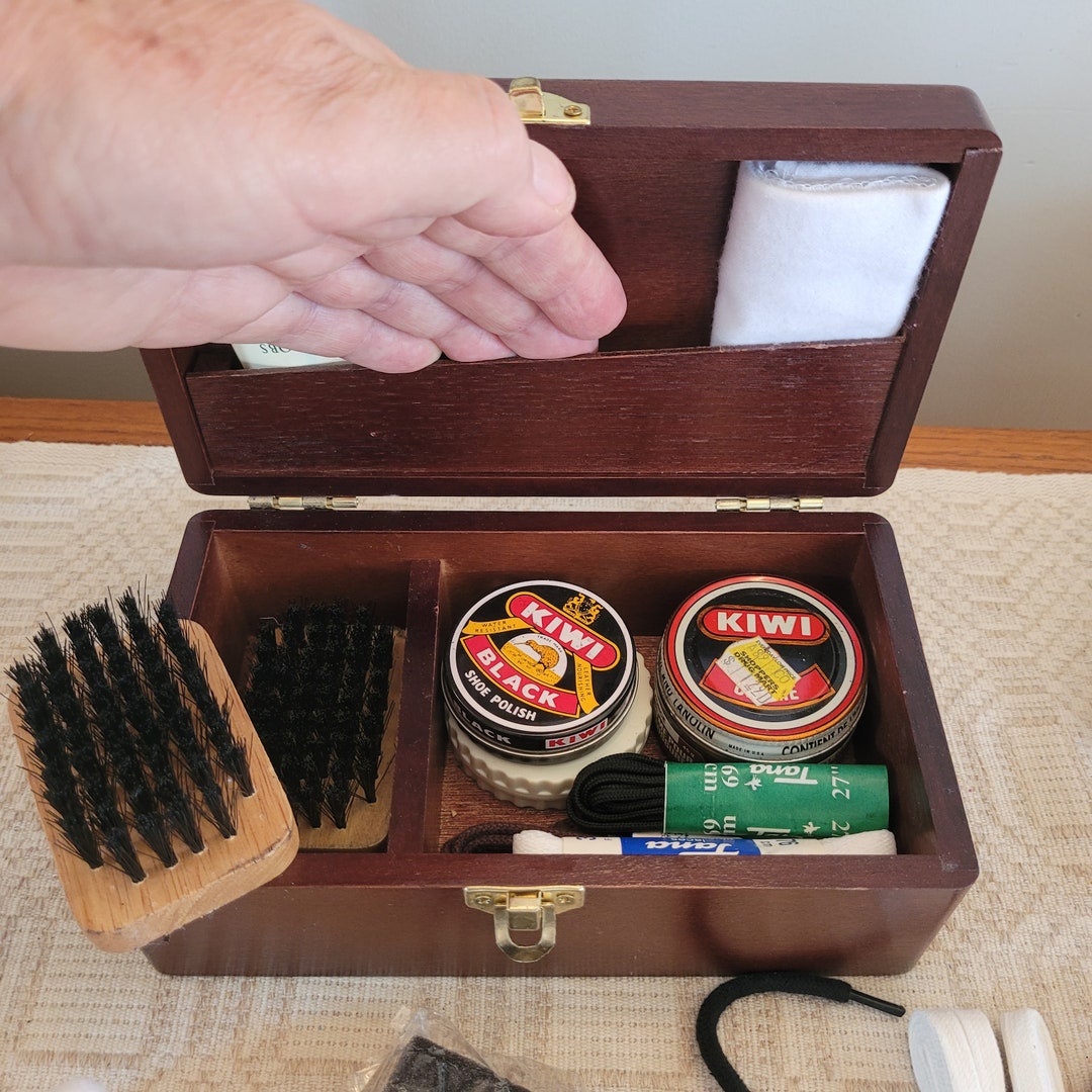 Wood Shoe Shine Box, Mini Shoe Stool, Vintage Shoe Valet, Stool Valet ...