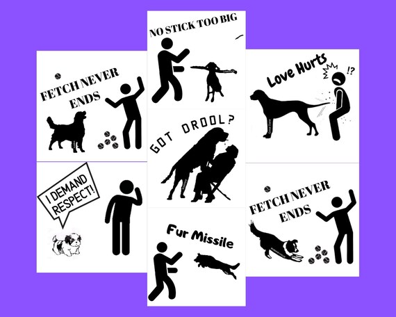 Funny Dog Window Sticker | Etsy