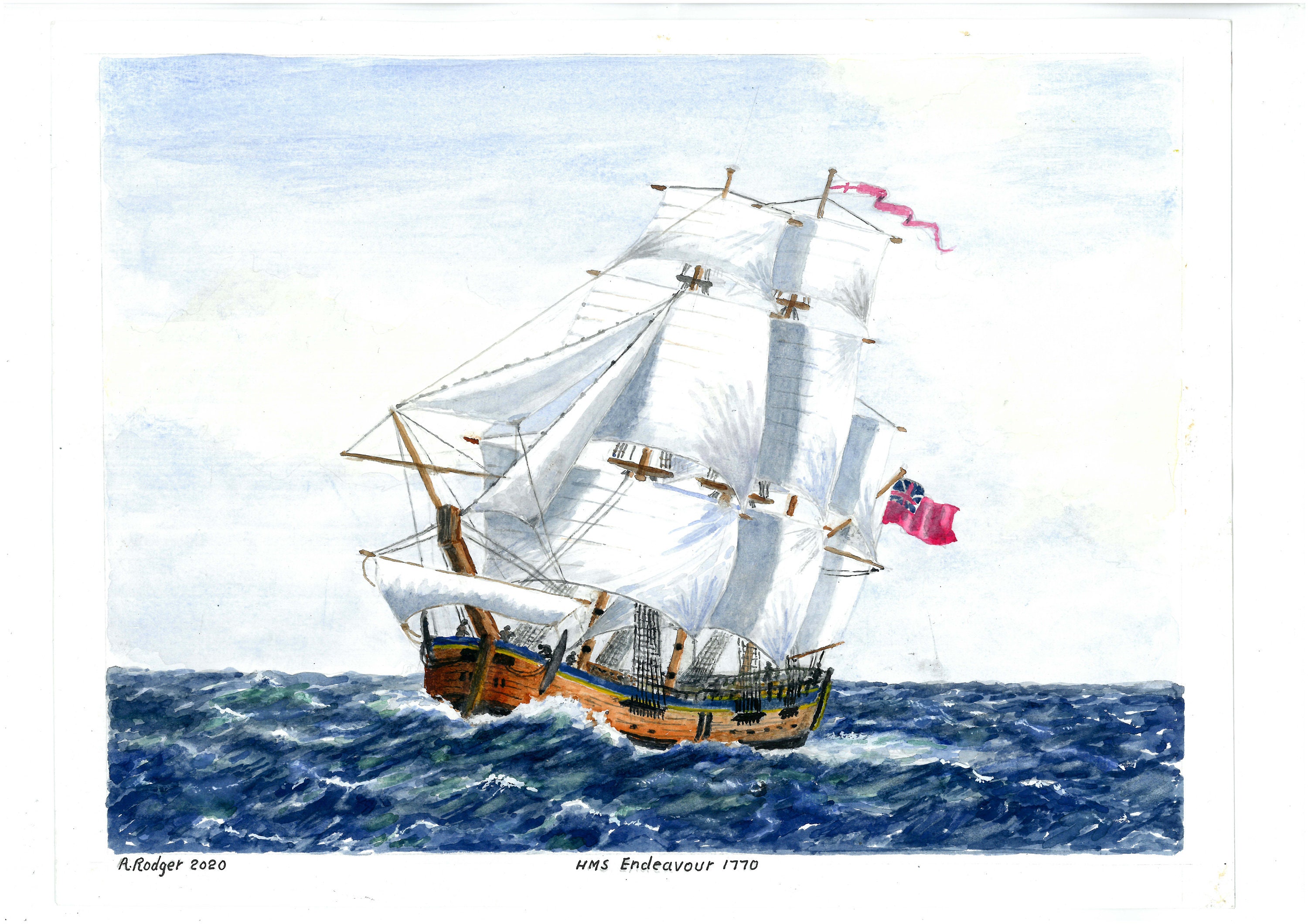 Digital Hms Endeavour Print | DIGITAL Download|print Wall Art Living ...
