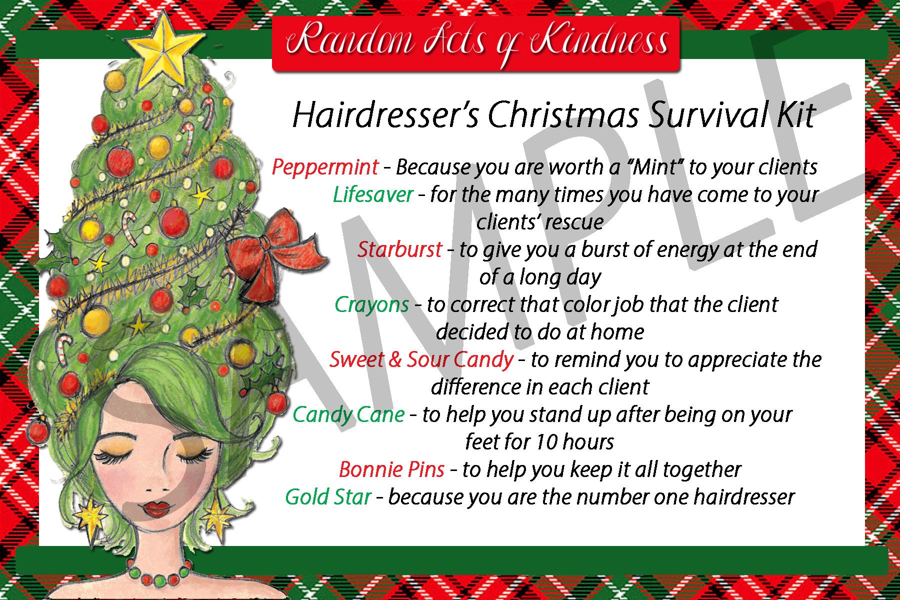 Hairdresser’s Christmas Survival Kit - Etsy