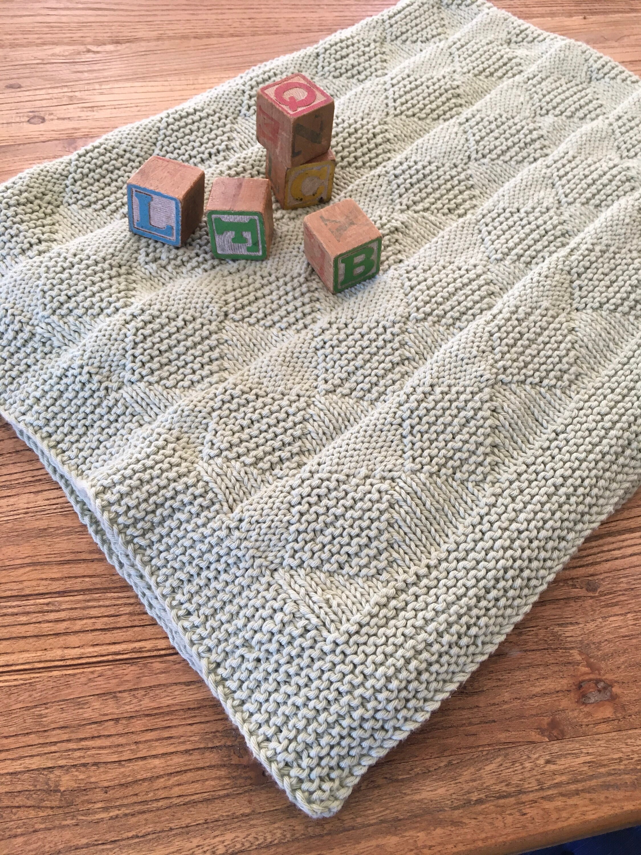 Baby Blanket Knitting Pattern Reversible Blanket Easy - Etsy