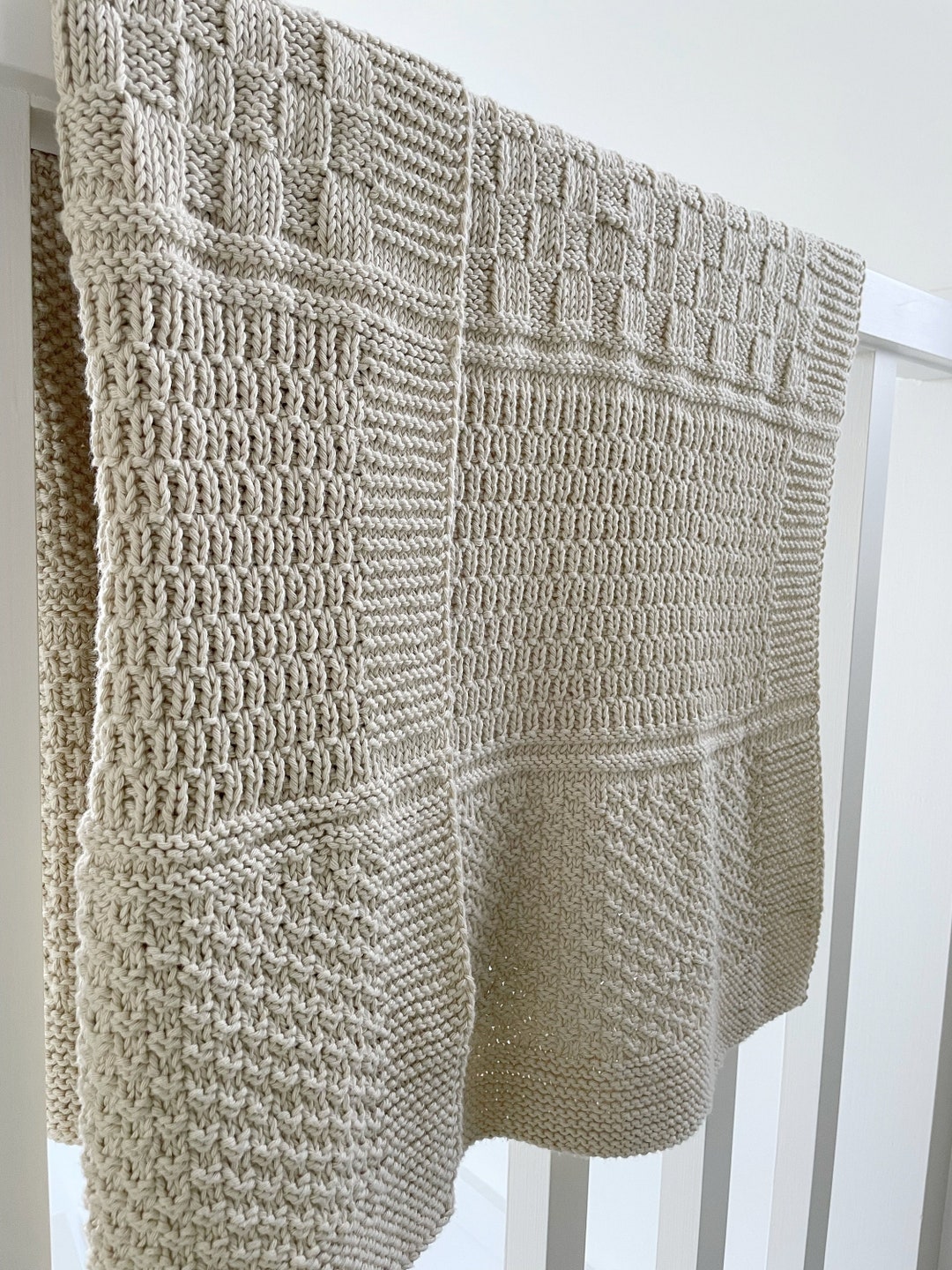 Baby Blanket Knitting Pattern, Reversible Baby Blanket Knitting Pattern ...