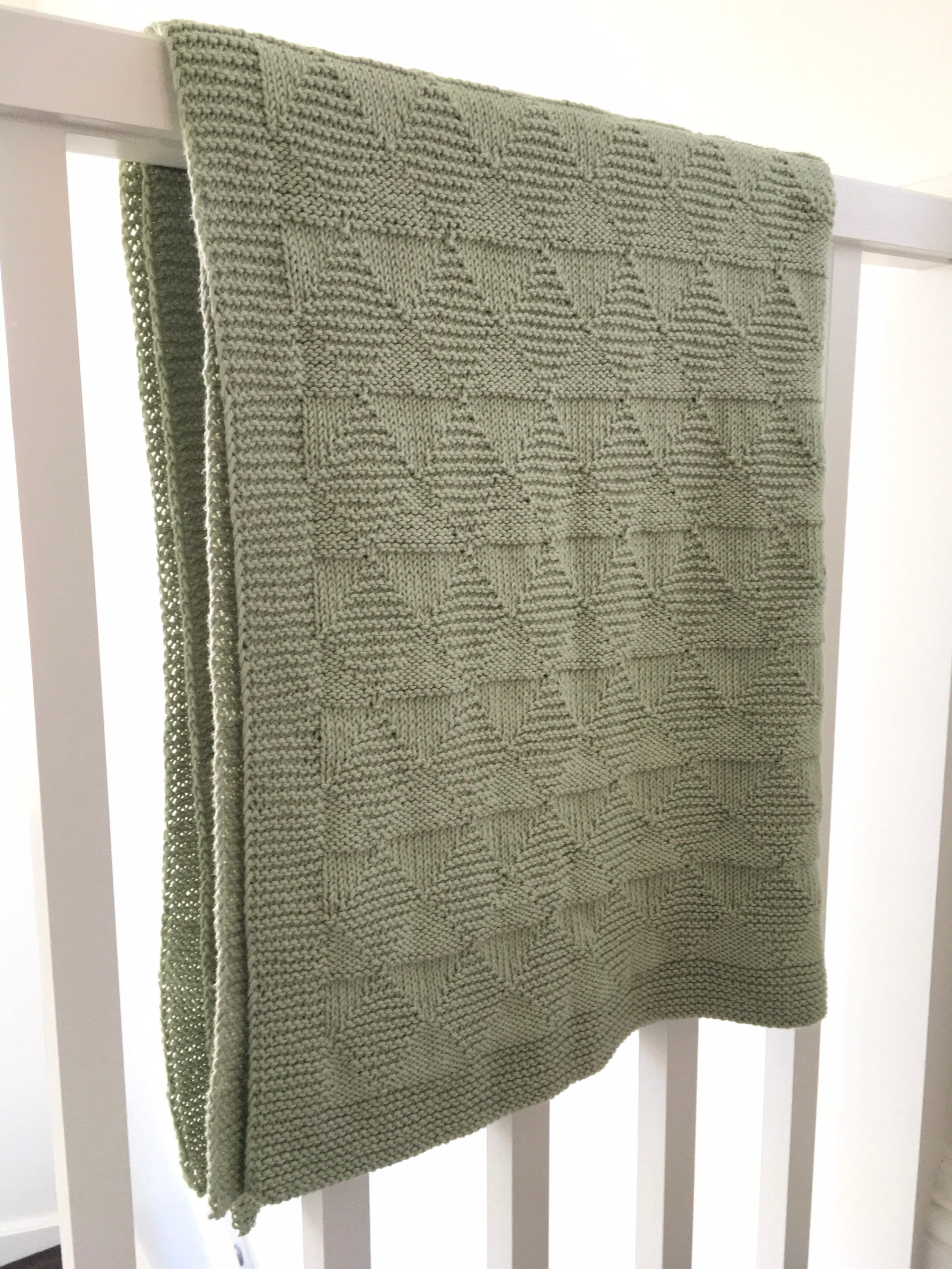 Baby Blanket Knitting Pattern Reversible Blanket Easy - Etsy