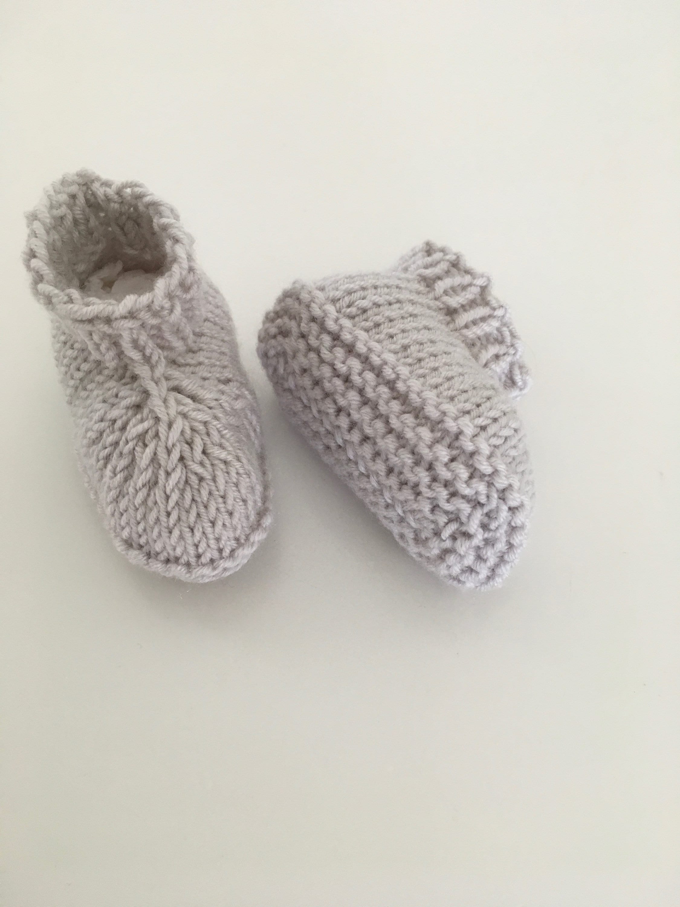 Baby Booties KNITTING PATTERN, Beginner Knit, Newborn Gift - English ...