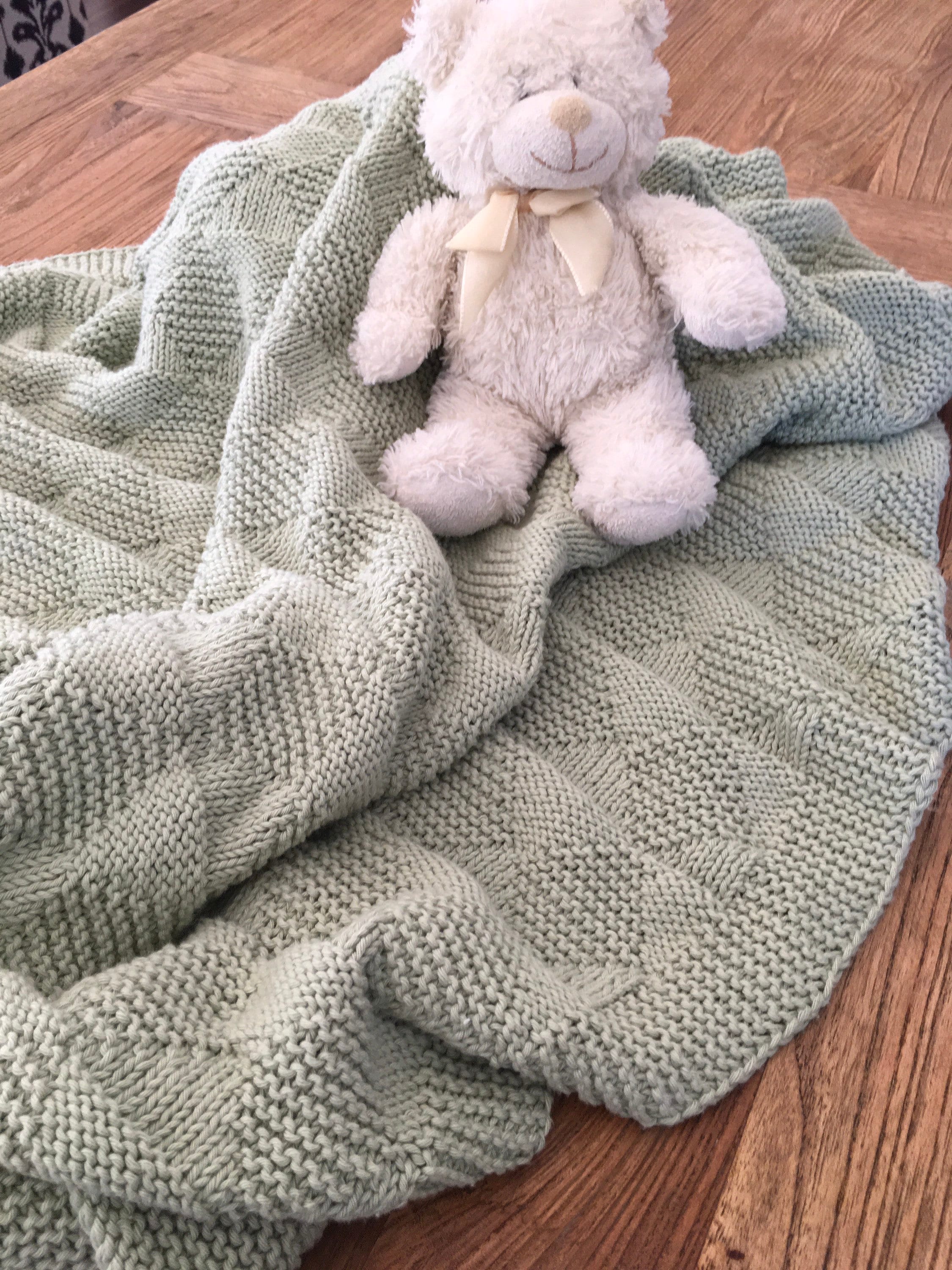 Baby Blanket Knitting Pattern Reversible Blanket Easy - Etsy