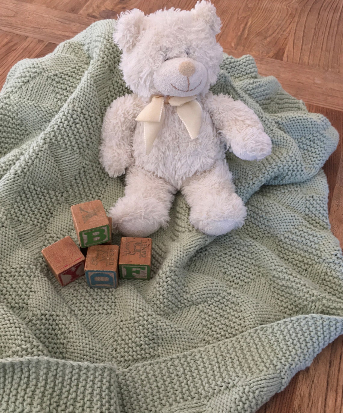 Baby Blanket Knitting Pattern Reversible Blanket Easy - Etsy