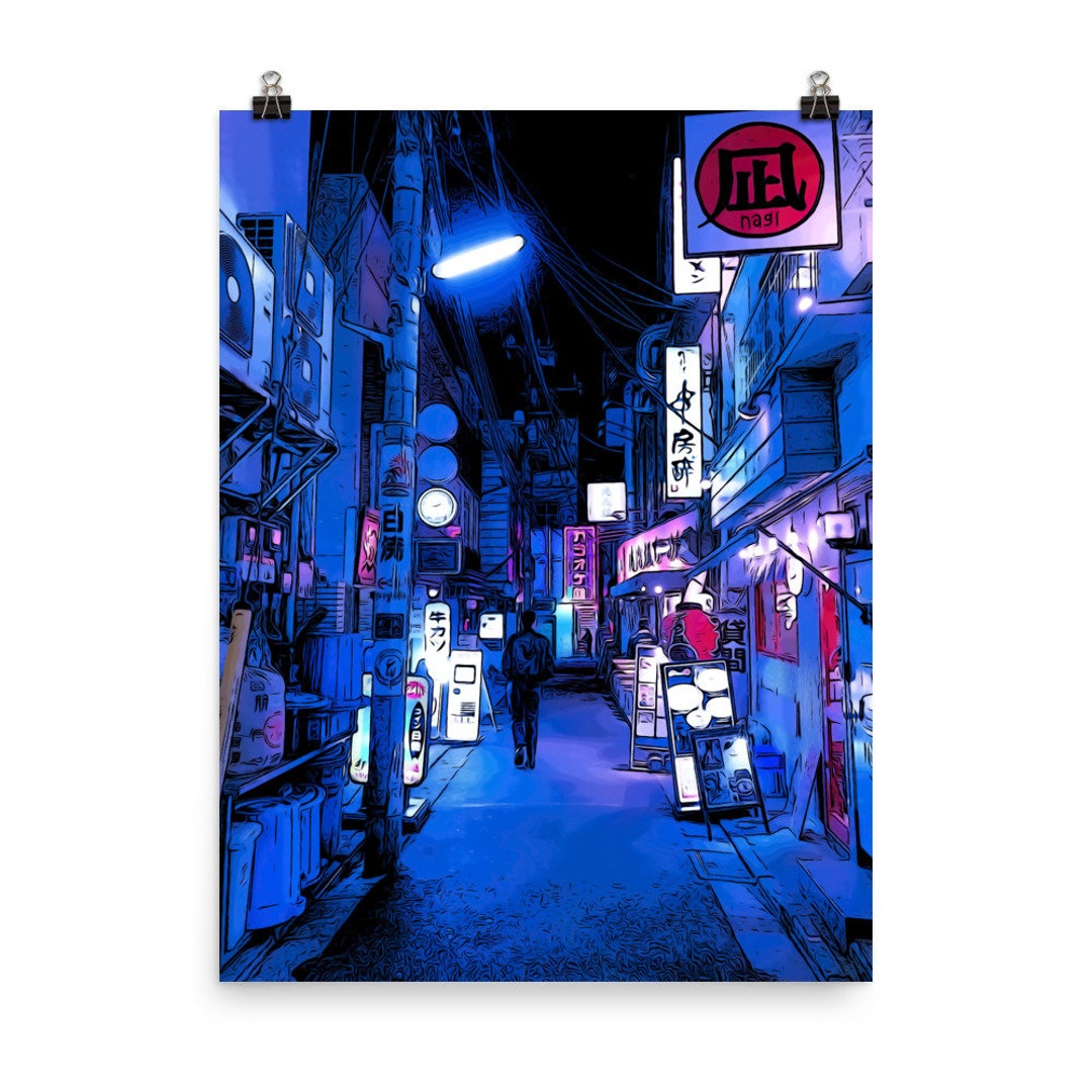 Gamer Print Tokyo Alley Cyberpunk 2077 Vibes - Etsy