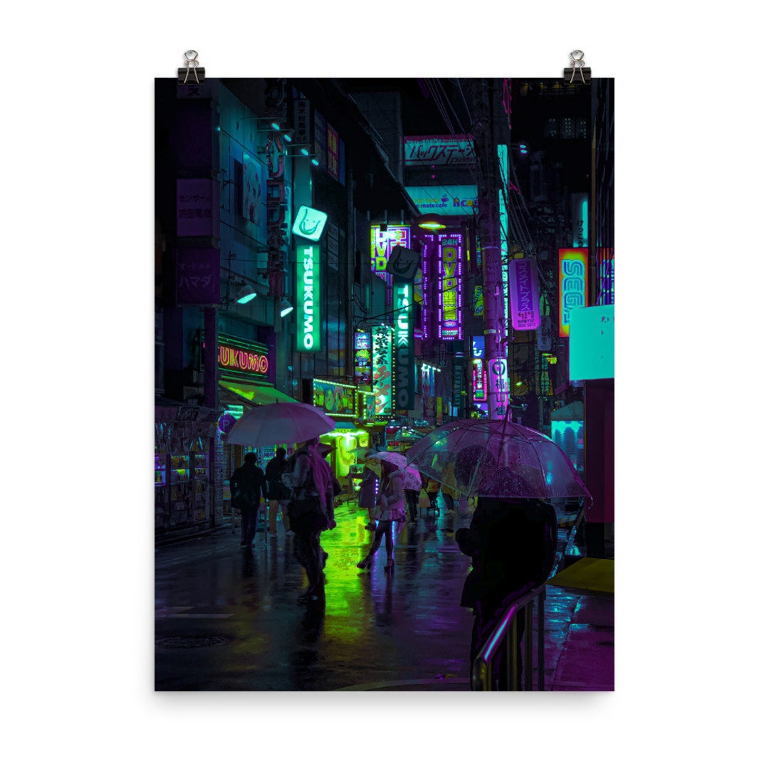 Cyberpunk Japan Tokyo Print - Etsy