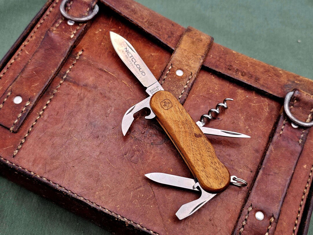 Wenger Commander Evo Wood 10 Vintage Discontinued 85 Mm Swiss Army Tool ...