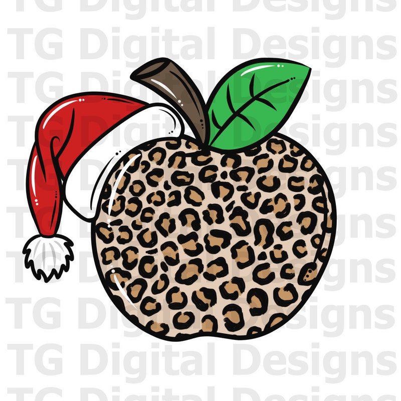 Teacher Leopard Apple Svg - Etsy