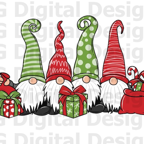 Download Christmas Gnome Red Clipart Scandinavian Sublimation | Etsy