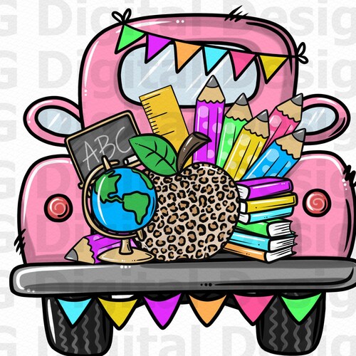 School PNG Teacher Clipart Back to School PNG School Truck - Etsy