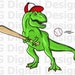 Baseball PNG, Baseball Dinosaur, Baseball Sublimation Design, Dinosaur ...