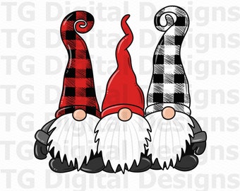 Christmas PNG Christmas Gnome Christmas Buffalo Plaid - Etsy