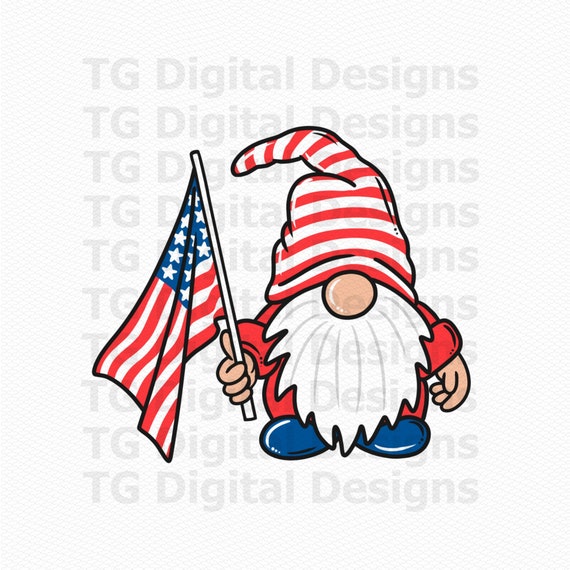Patriotic PNG Patriotic Gnome Patriotic Flag PNG USA - Etsy