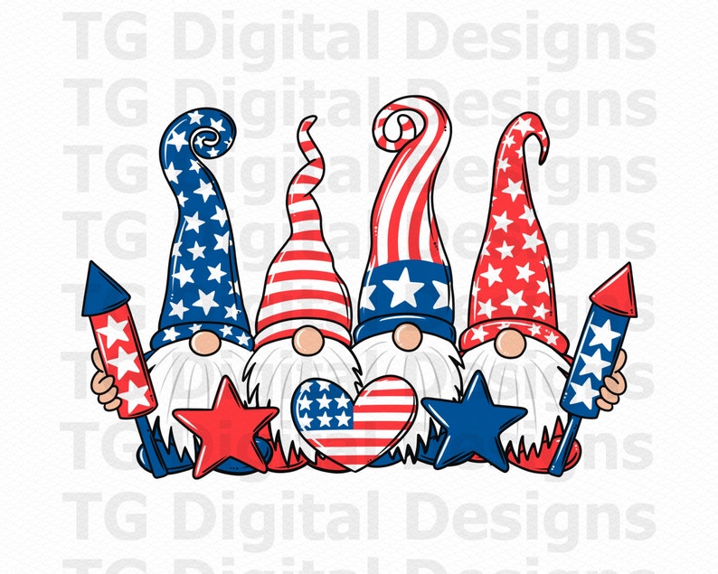 Patriotic PNG Patriotic Gnomes PNG Patriotic Sublimation - Etsy