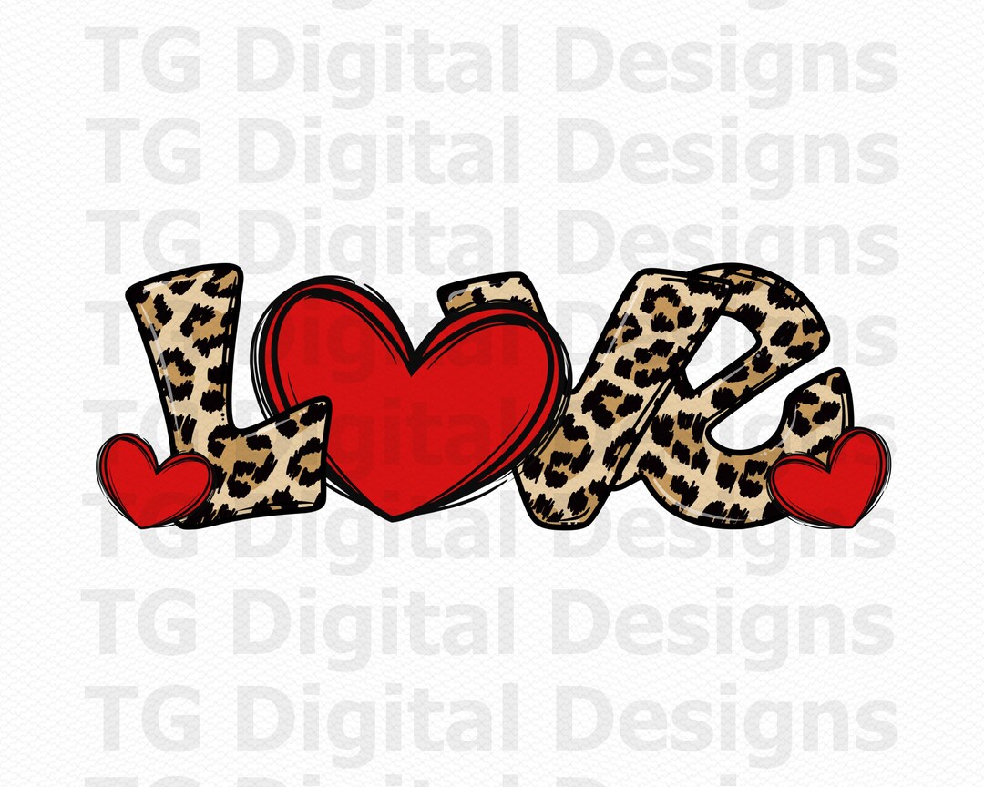 Valentine Love PNG, Valentines Day PNG, Leopard Valentine PNG ...