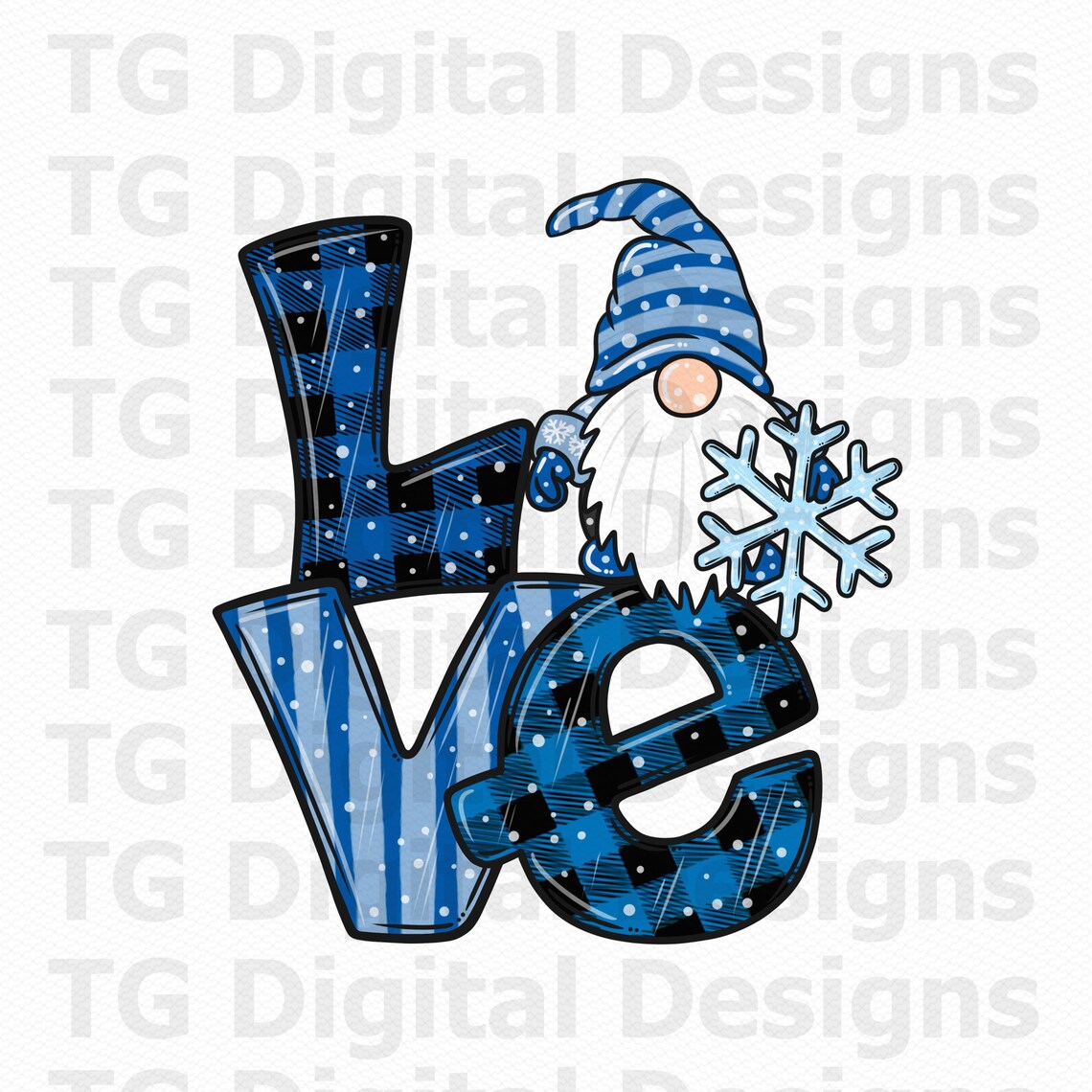 Winter Gnome PNG, Blue Christmas PNG, Freezing Season, Winter PNG, Love ...