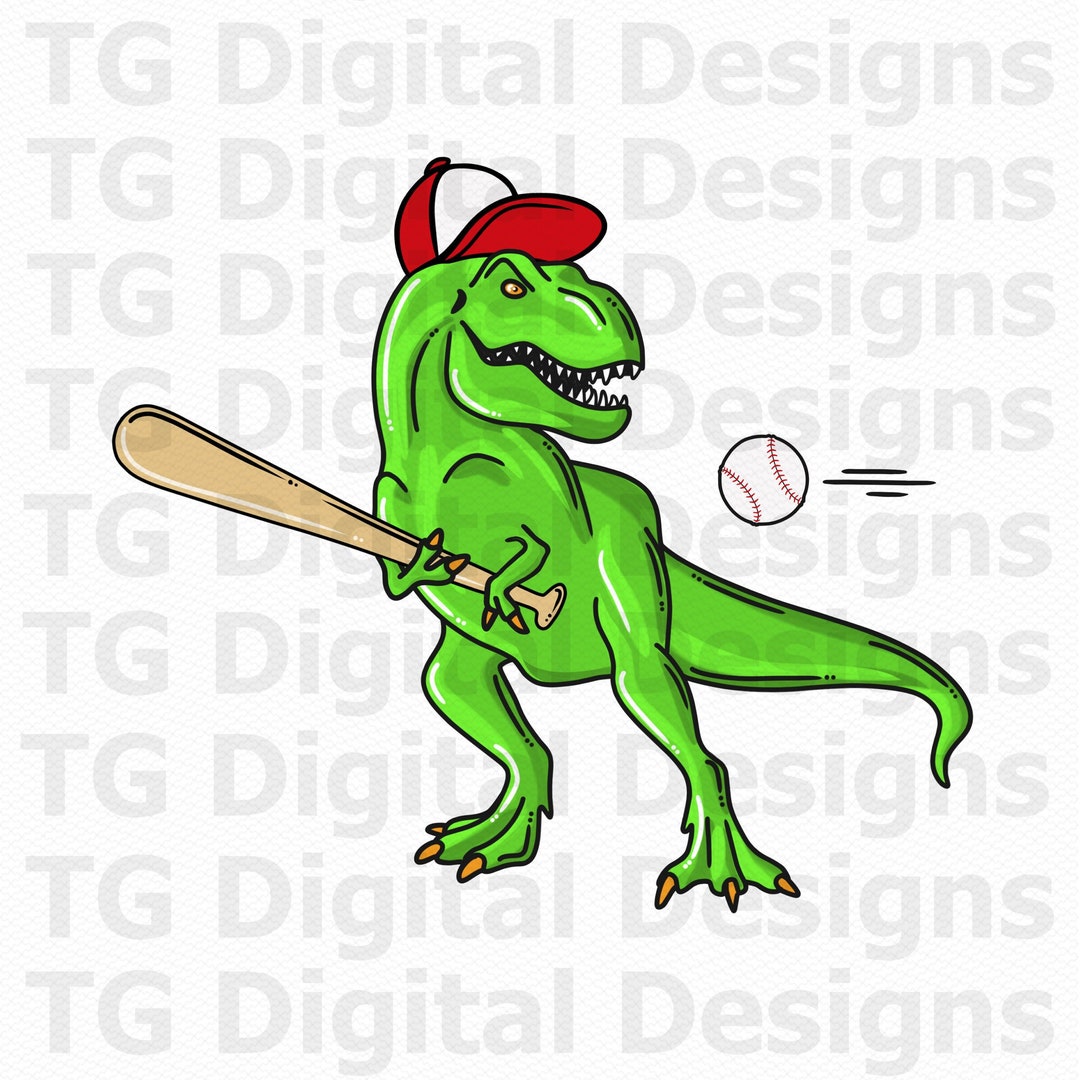 Baseball PNG, Baseball Dinosaur, Baseball Sublimation Design, Dinosaur ...