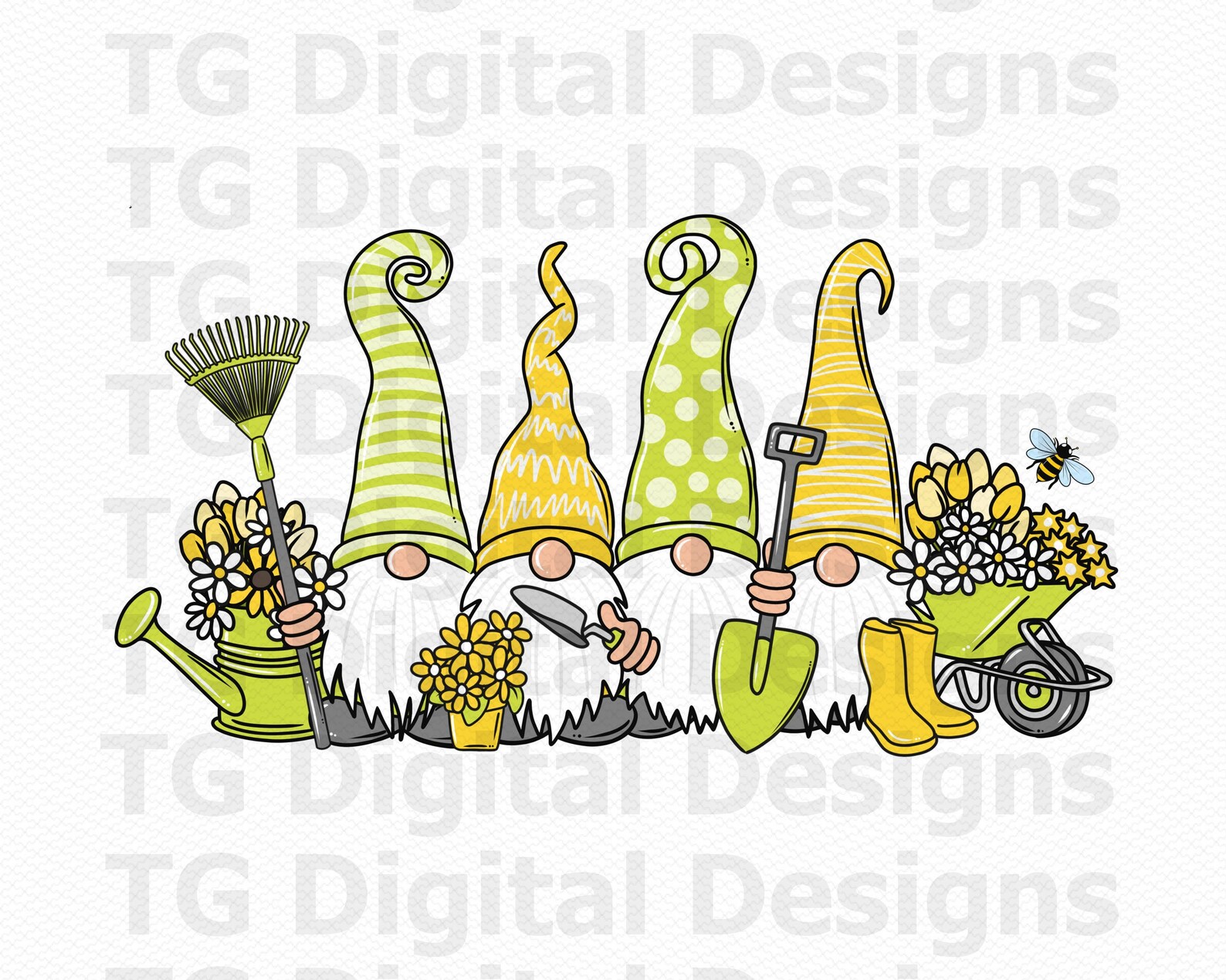 Spring PNG, Summer Gnomes PNG, Spring Gnomes PNG, Gardening, Flowers ...