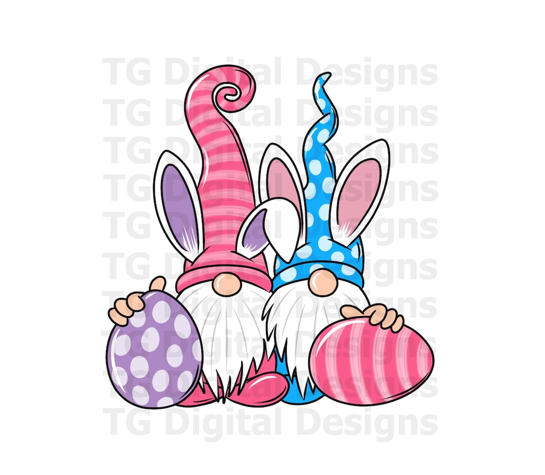 Easter Bunny Gnomes PNG Bunny Gnome Sublimation Download Easter Gnomes ...
