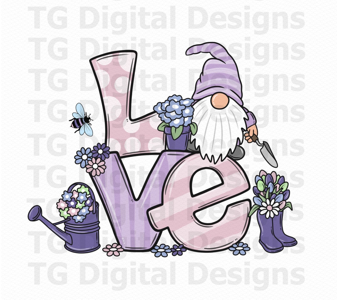 Spring PNG, Summer PNG, Gnome Spring PNG, Lavender Gnome, Summer Gnomes ...