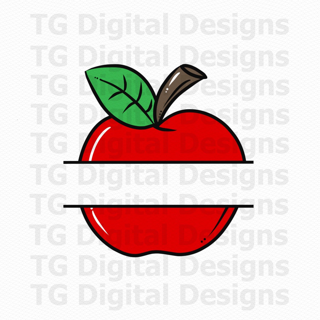 Apple Name Frame PNG, Teacher PNG, Apple Monogram PNG, Back to School ...