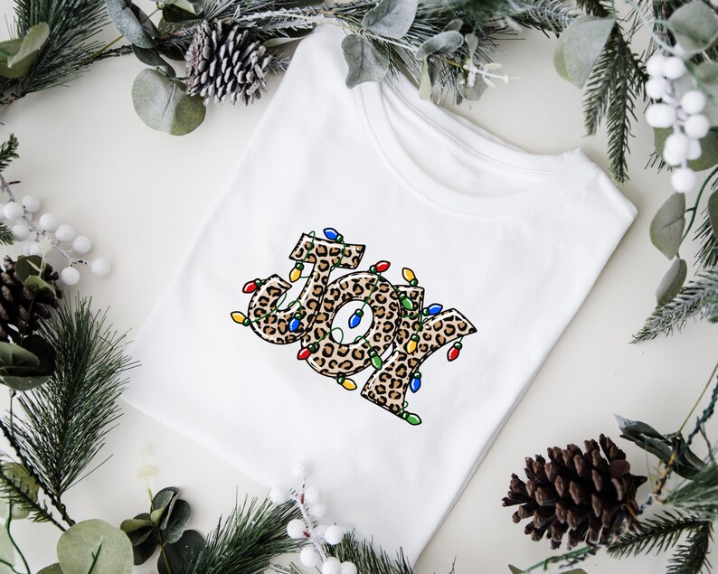 Christmas Leopard PNG Christmas Joy PNG Christmas Lights - Etsy