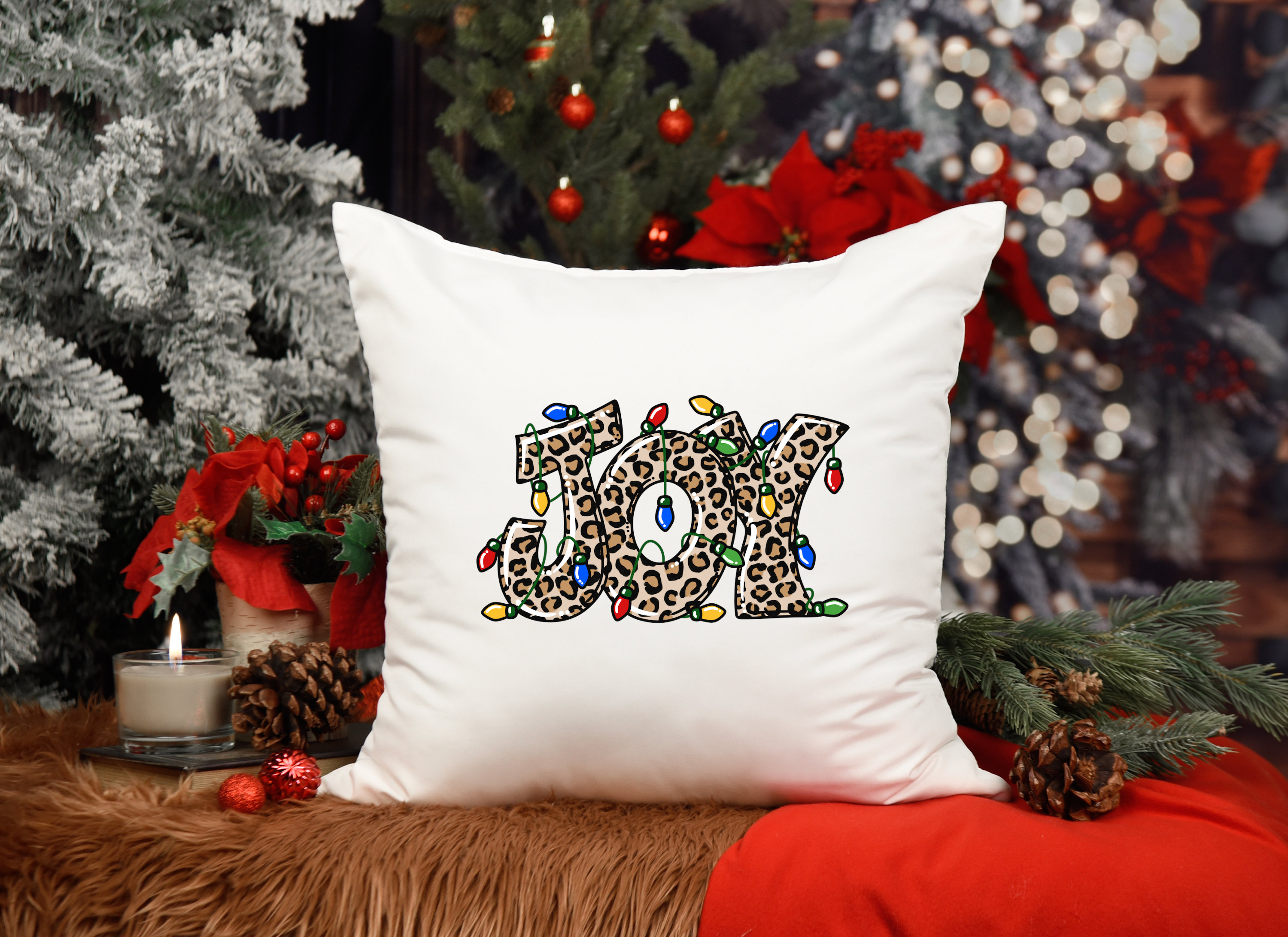 Christmas Leopard PNG, Christmas Joy PNG, Christmas Lights PNG ...
