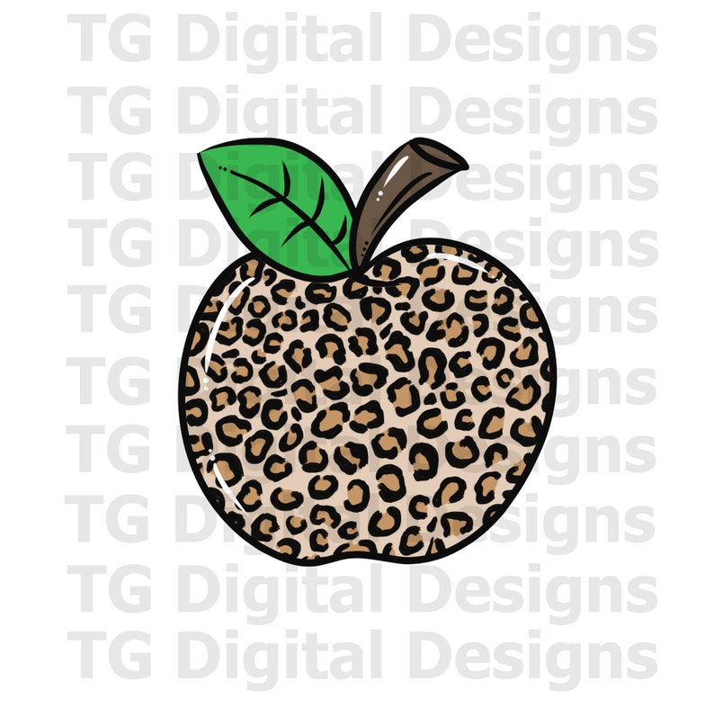 Apple PNG Leopard Apple PNG Leopard Apple Shirt Design - Etsy
