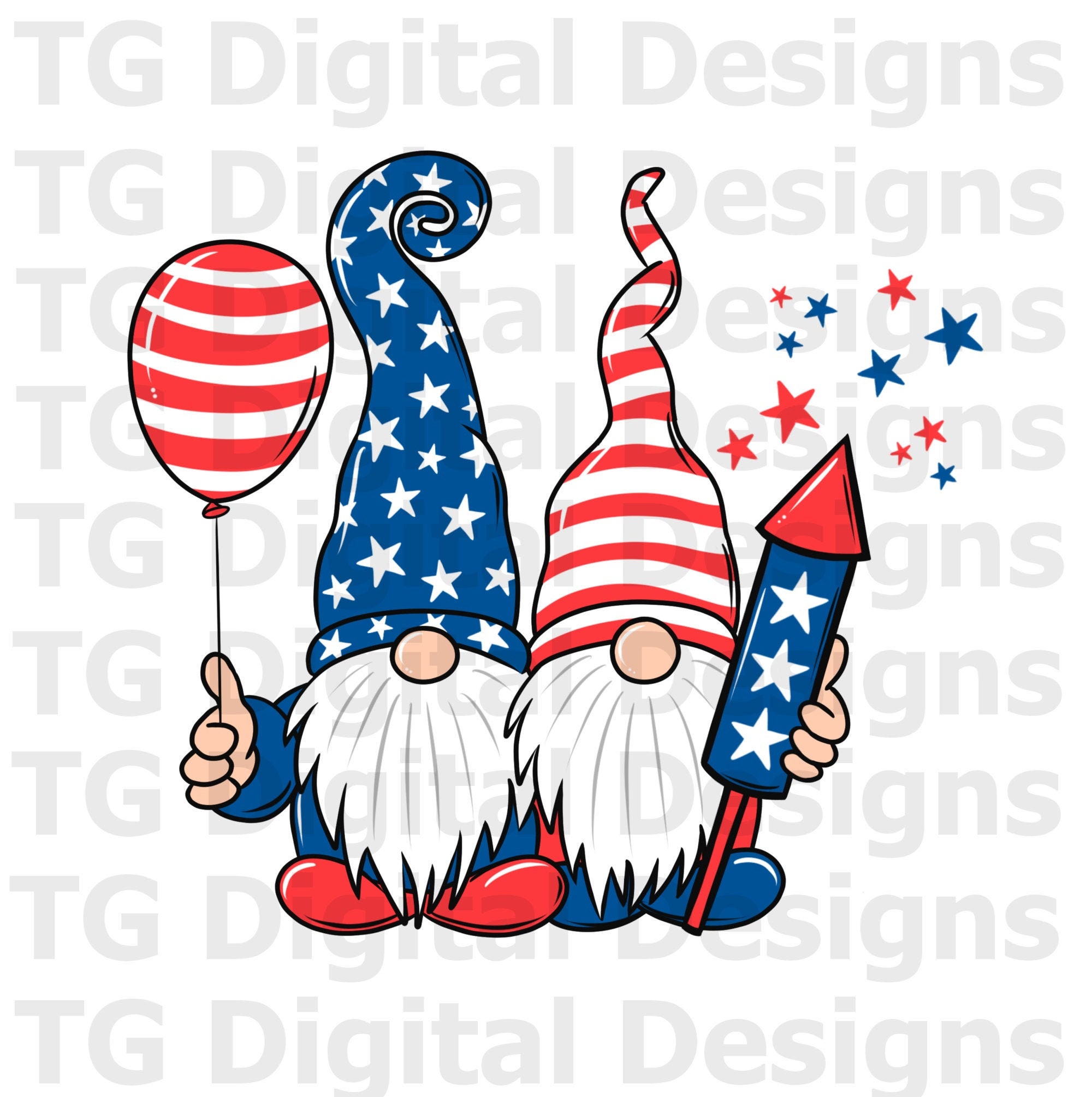 Patriotic gnomes PNG patriotic gnome decal Gnome download Bundle PNG ...