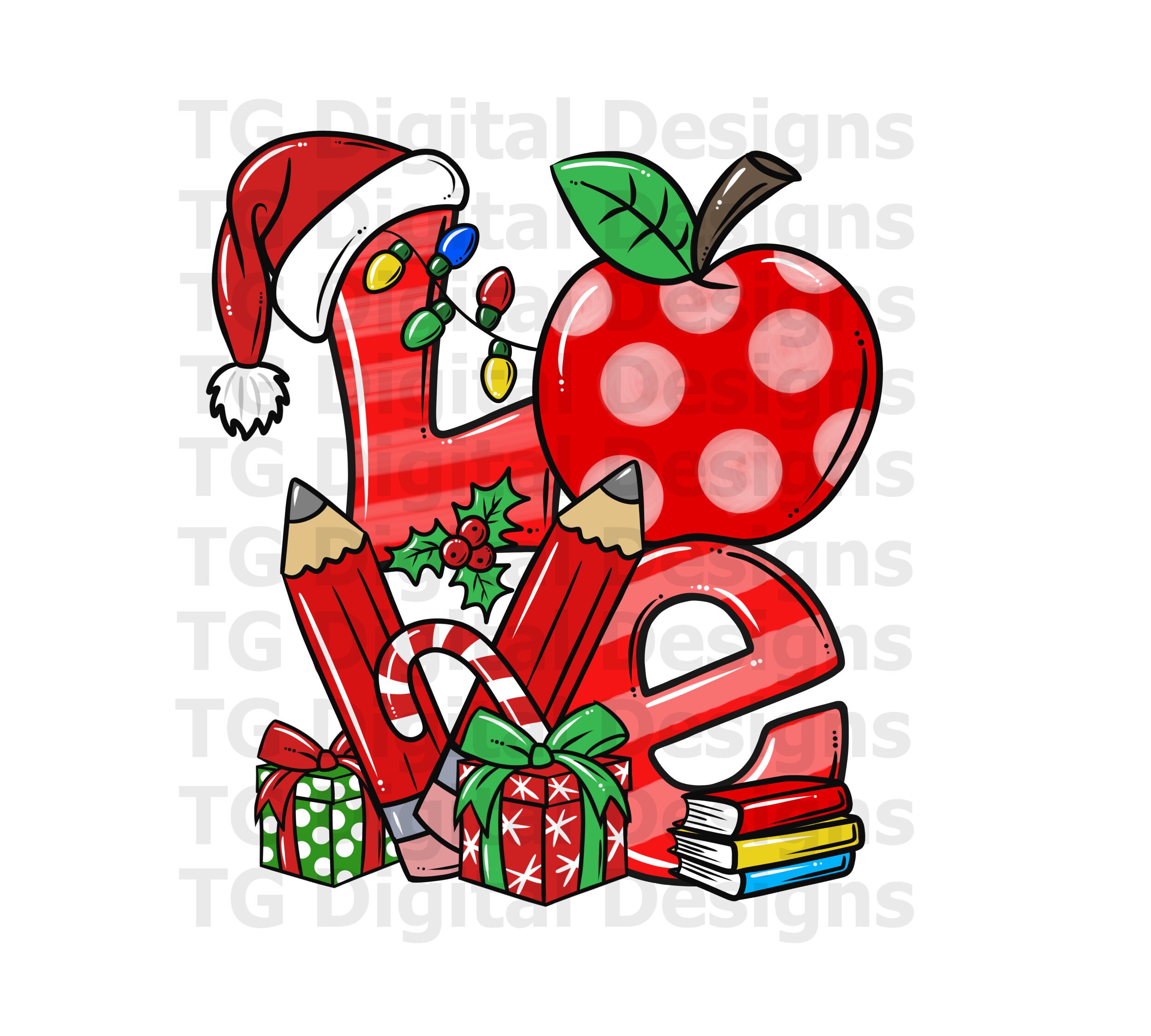 Christmas PNG Teacher Christmas PNG Teacher Gift Christmas | Etsy