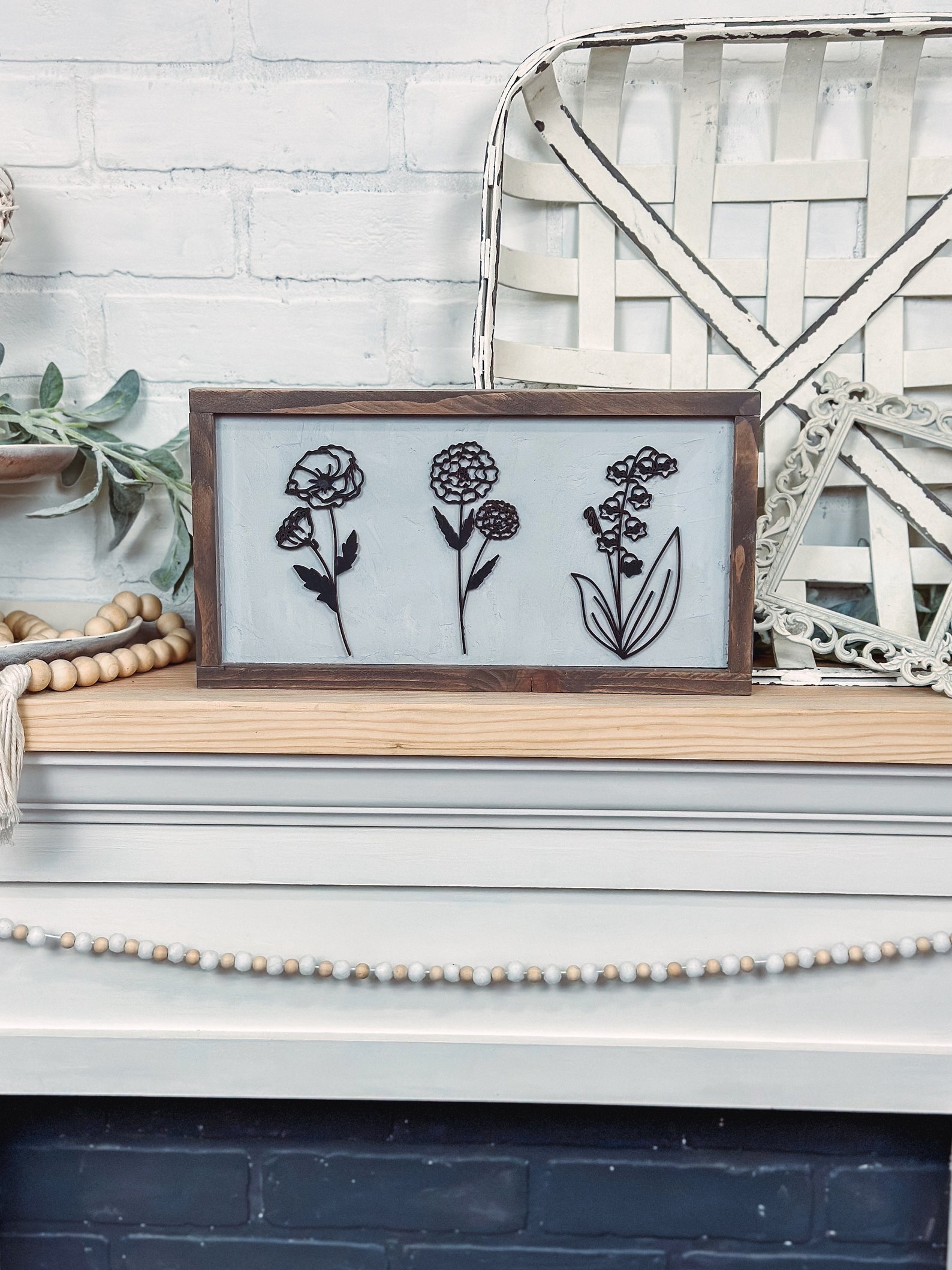 Personalized Birth Flower Sign -family Birth Month Flower - Unique ...