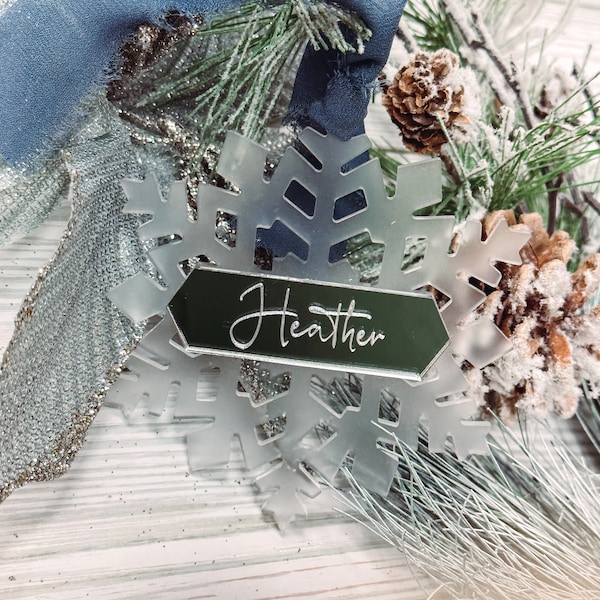 Snowflake Place Card - Etsy