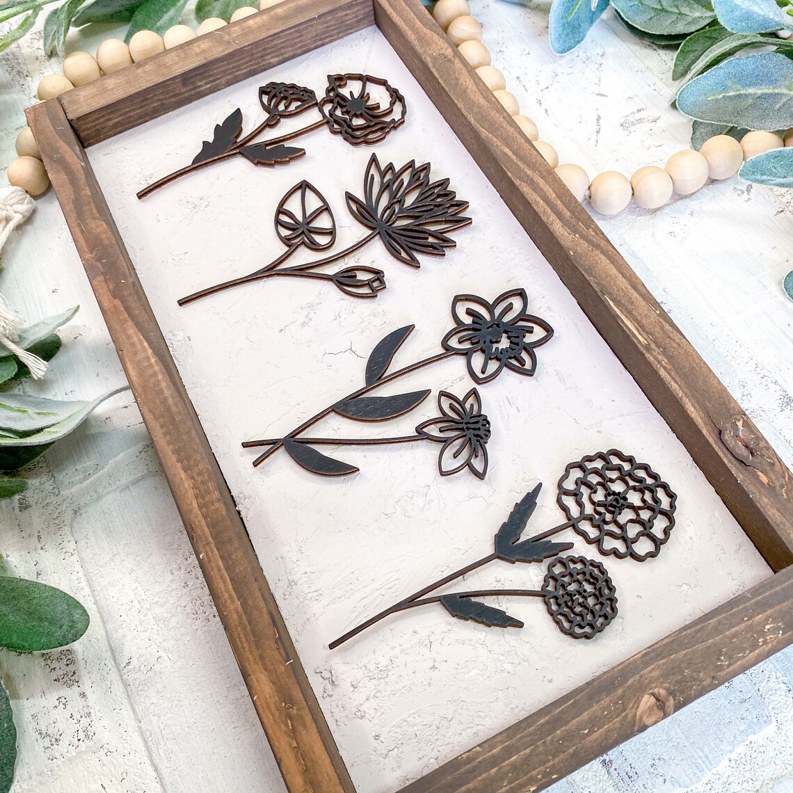 Personalized Birth Flower Sign family Birth Month Flower | Etsy