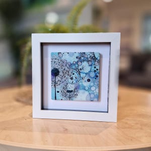 Dandelion Ceramic Wall Art Mini Tile Framed Art Housewarming Birthday ...