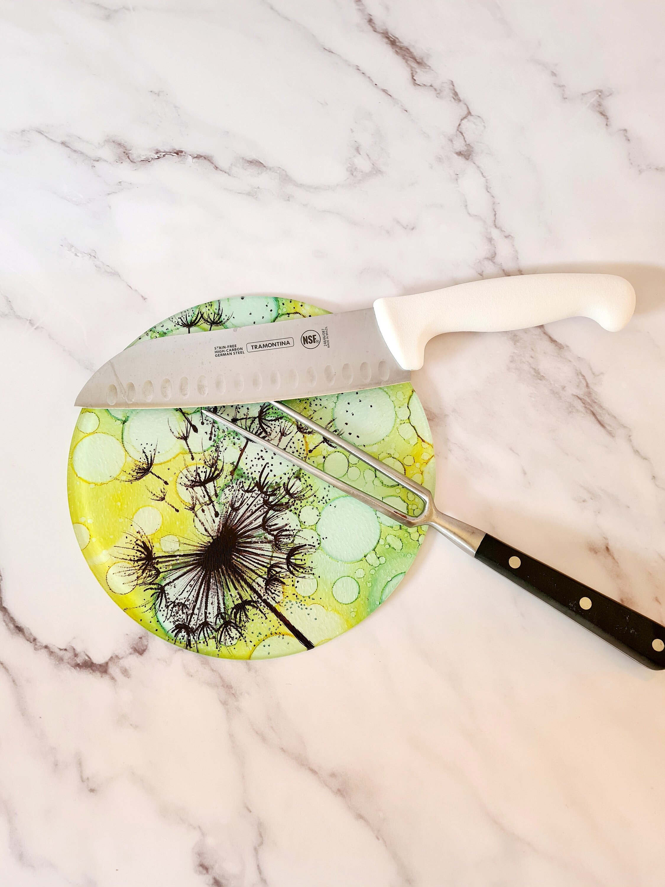 Circular Glass Chopping Board Trivet Pot Stand Tempered - Etsy