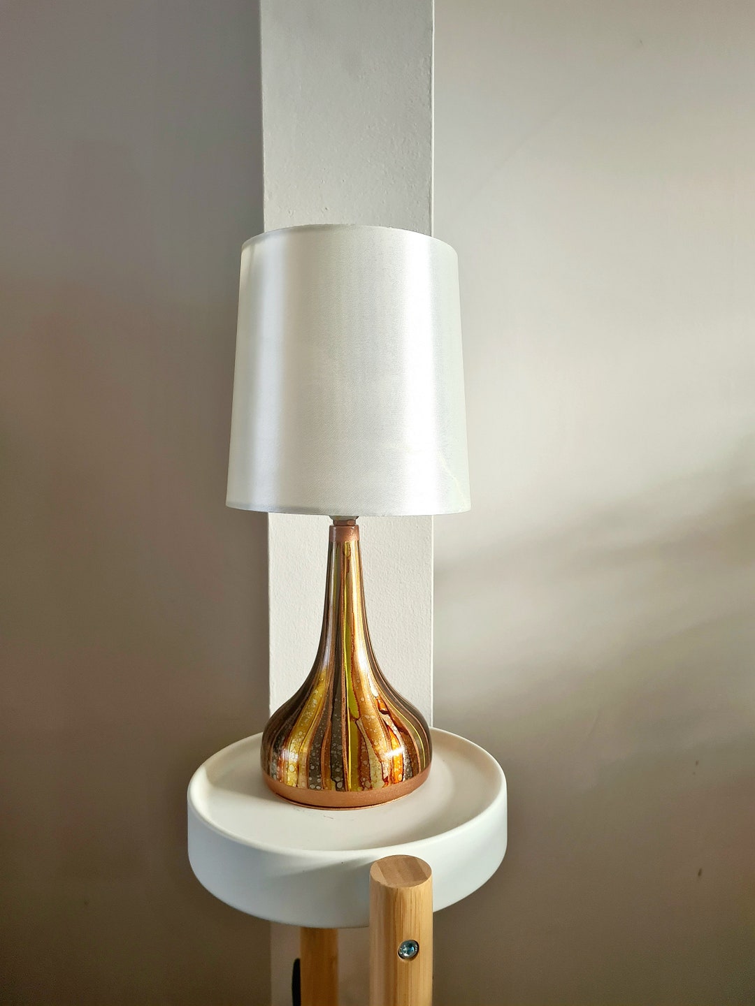 Orange Hand Painted Touch Lamp Touch Sensitive Lamp Home Decor ...