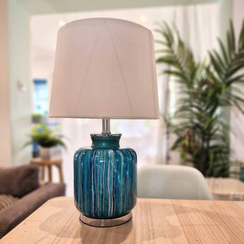 Turquoise Table Lamp - Etsy